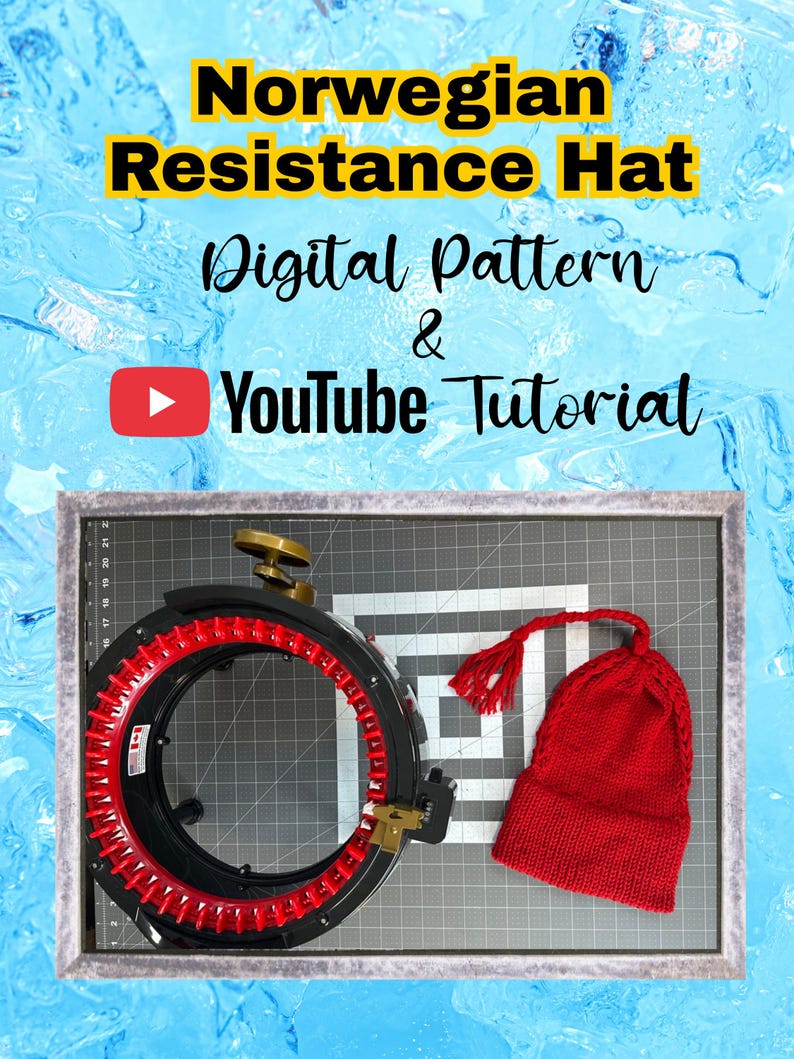 Norwegian Resistance Hat Pattern for Circular Knitting Machine, Melt ...