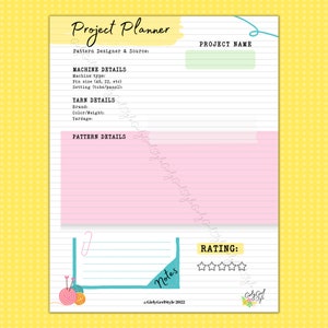 Knitting Machine Journal. Printable DIGITAL DOWNLOAD. Yarn Inventory ...