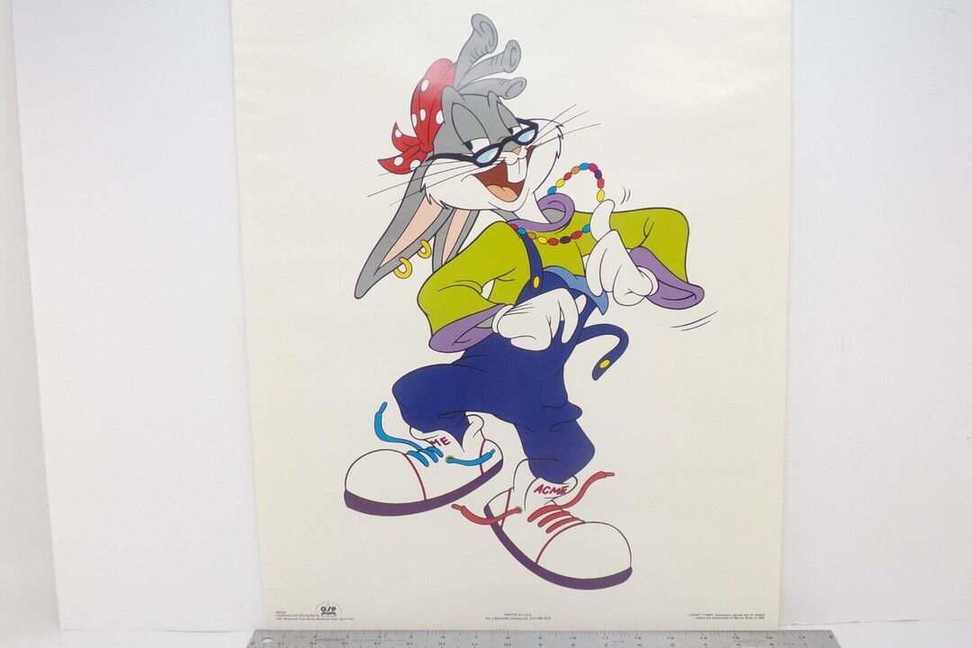 Vintage Well Known BUNNY in a Hip Hop Rapper Rap Sneaker Head Poster ...