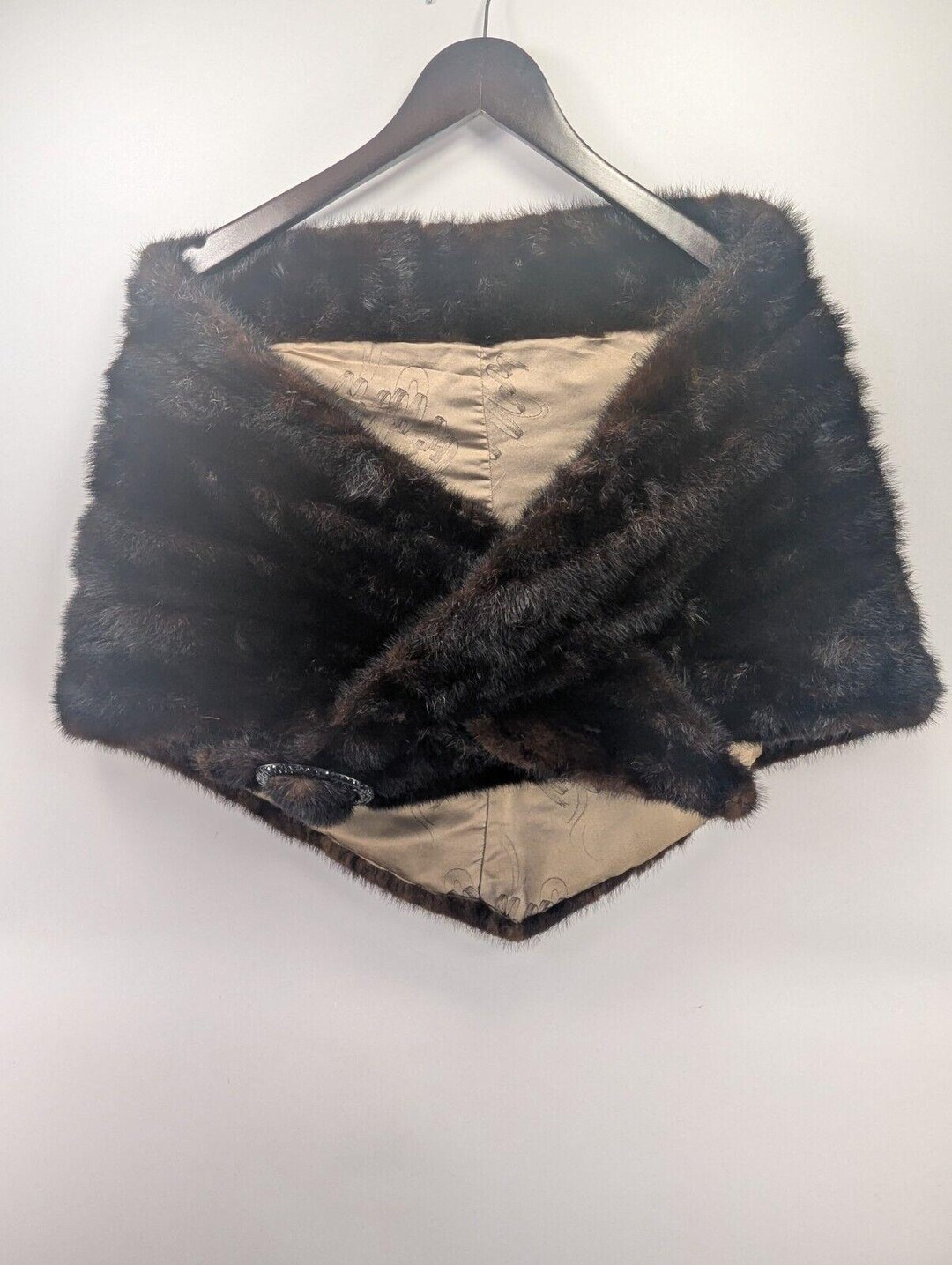 Vintage FAUX Fur Stole/wrap With Decorative Clasp - Etsy