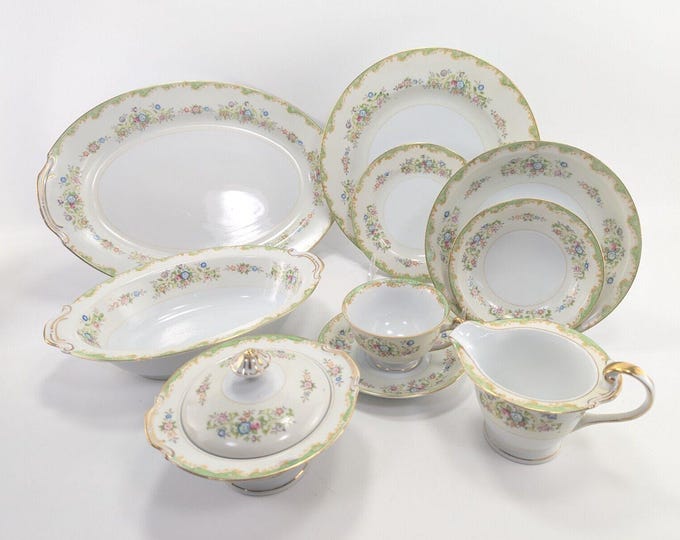Vintage 49pc. Occupied Japan Mira China Dinnerware Set 1940's ...