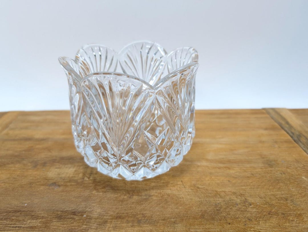 Vintage Shannon Cut Lead Crystal Tulip Shaped Candy Bowl/dish - Etsy