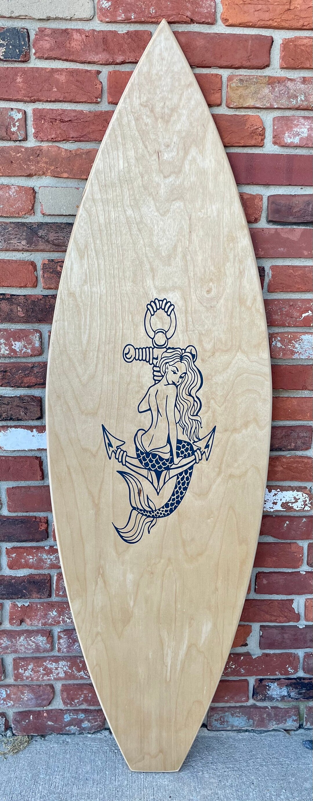 5 Surfboard Mermaid Art/ Mermaids/ Anchors/ Sexy Mermaid Sign/wooden ...