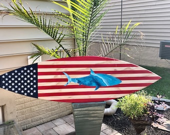 American Flag Surfboard - Etsy