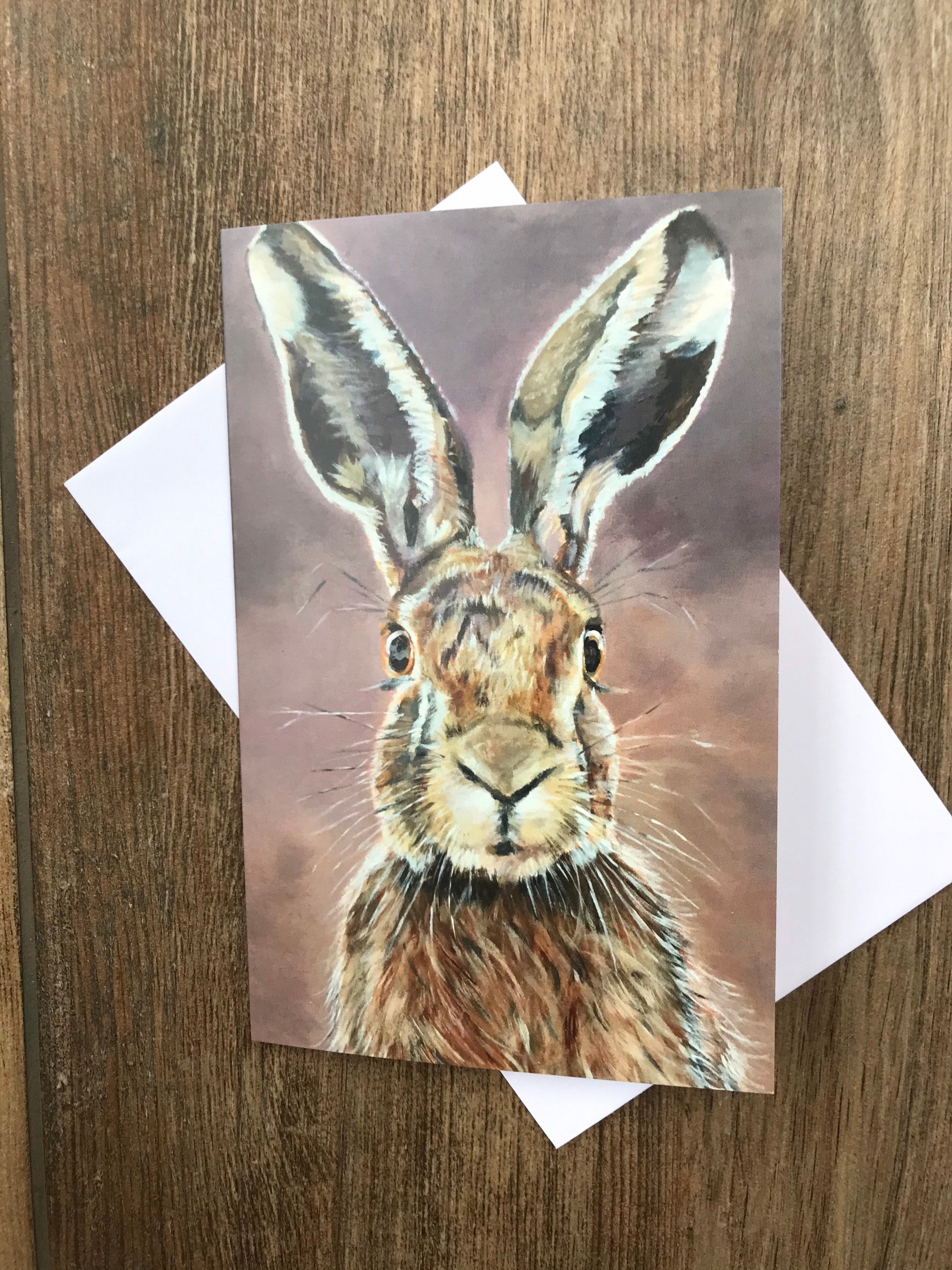 Hartley the Hare Greeting Card by UK Artist Janet Bird - Etsy