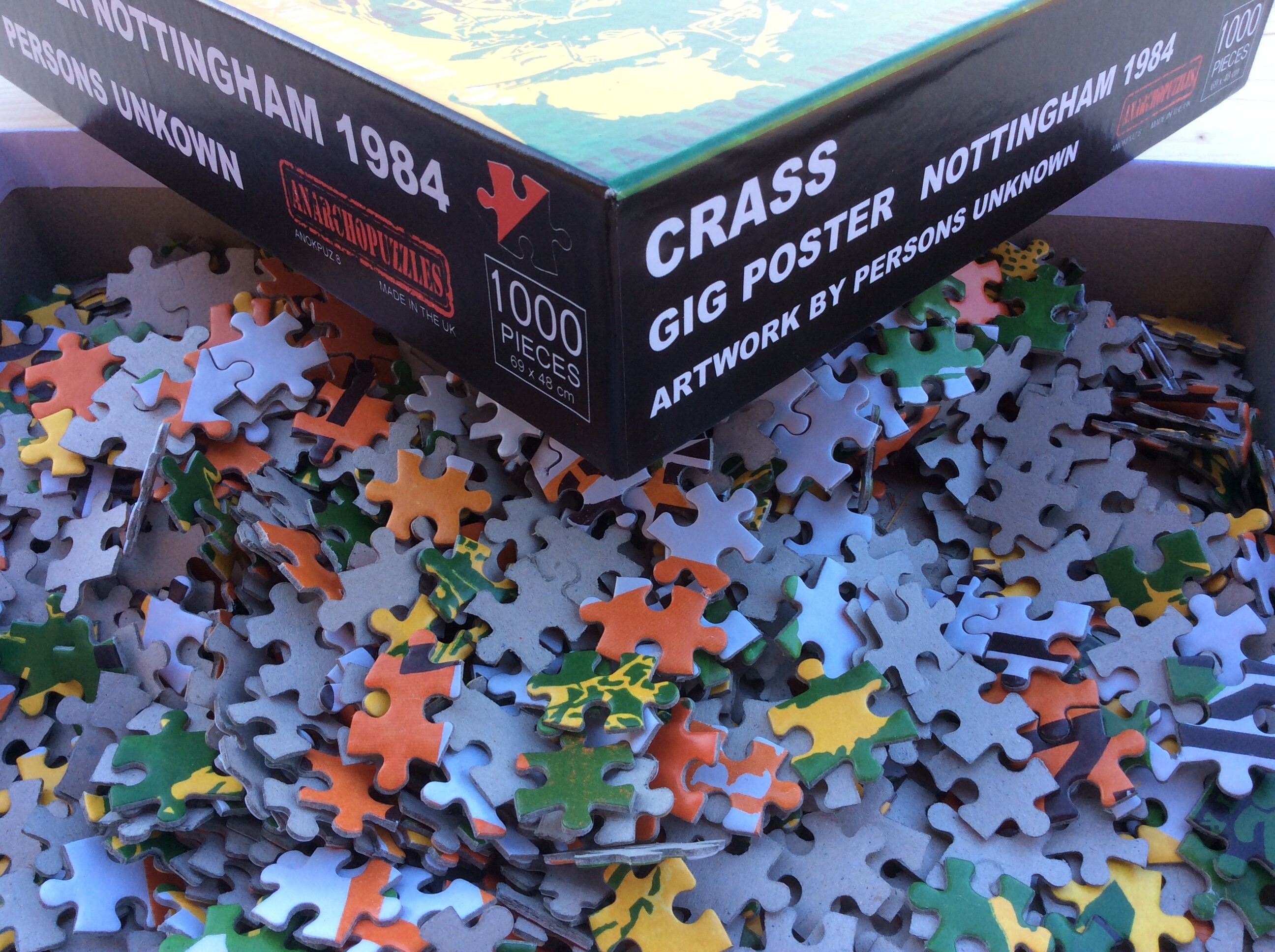 CRASS Gig Poster Nottingham 1984 1000 Piece Jigsaw Puzzle 8 - Etsy