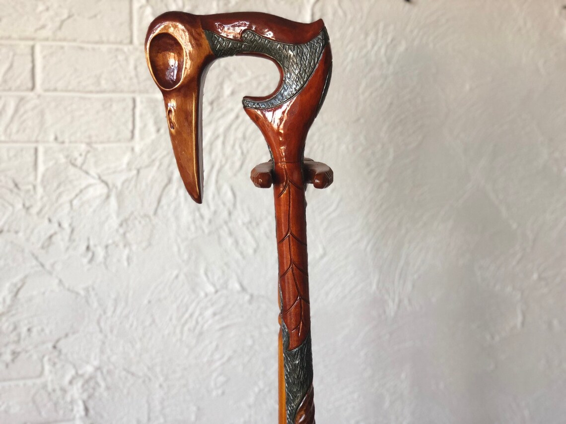 Custom walking cane Raven Skull carved walking cane for men | Etsy