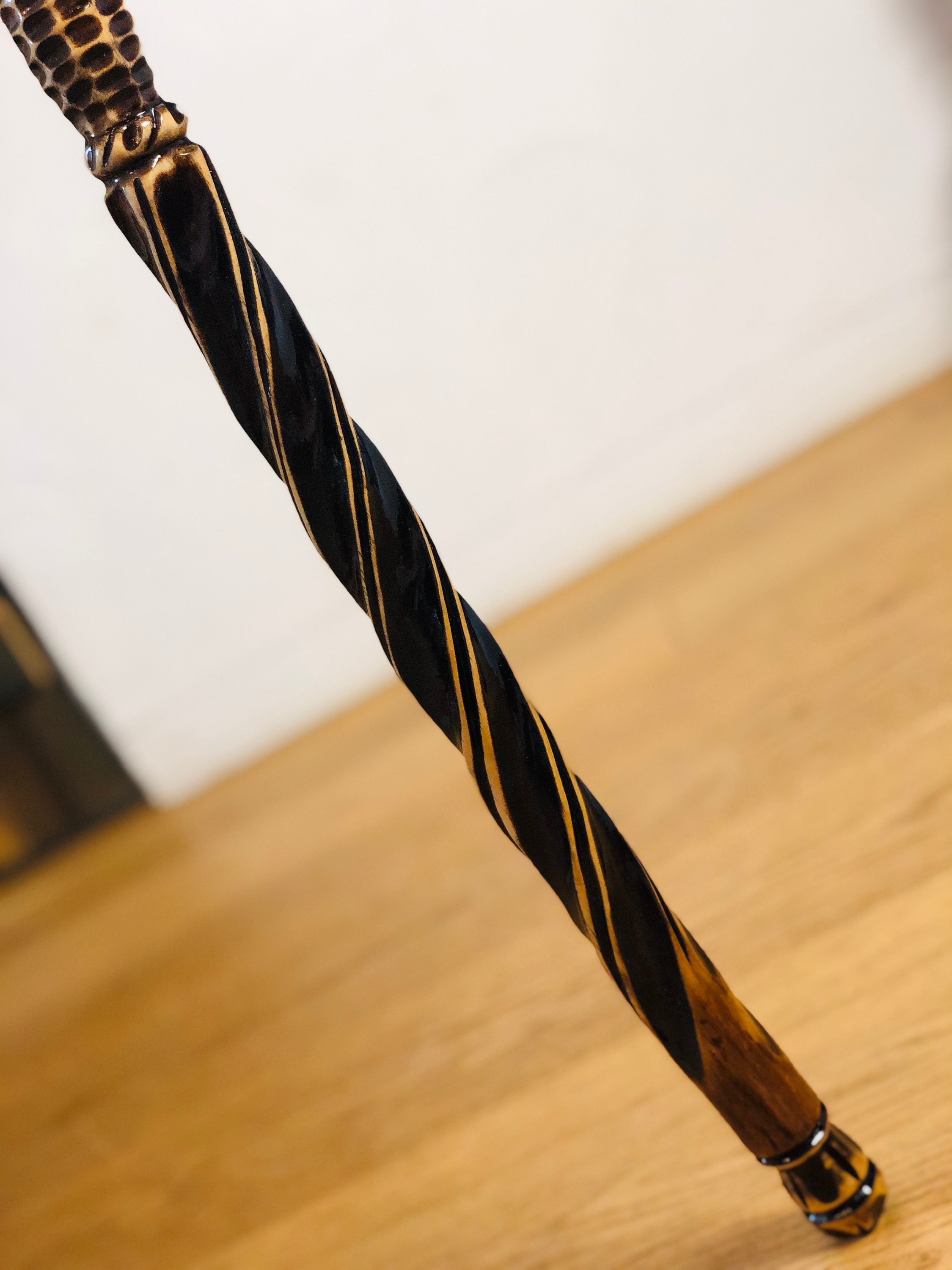 Fantasy staff wood carving staff ceremonial staff wood | Etsy