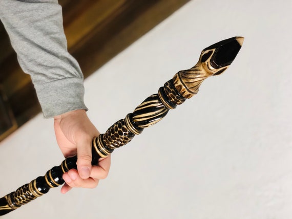 Mage Staff Wooden Hiking Stick Wizard Staff Handmade - Etsy