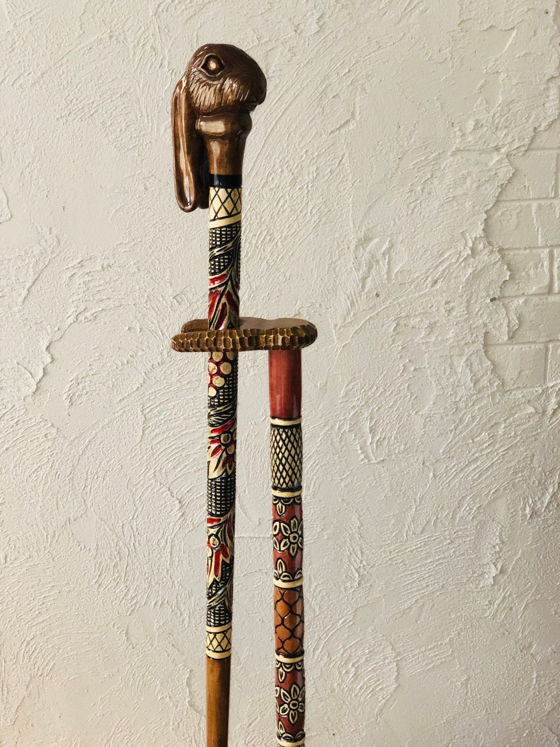 Wood Walking Cane Rabbit Handmade Walking Stick Victorian Cane | Etsy