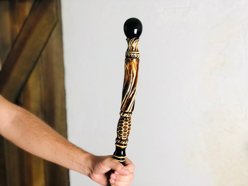 Larp Staff Hiking Pole Wizard Staff Hiking Staff Mage - Etsy