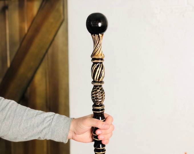 ODIN'S Scepter. Odin's Staff, God Staff, Magic Staff. Green Etched ...