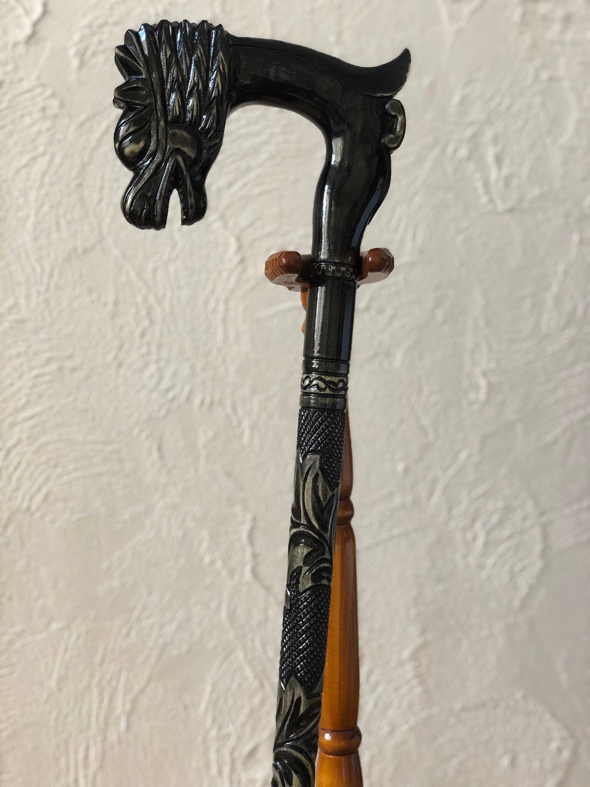 Wooden walking stick dragon cane handmade cane for men dragon | Etsy