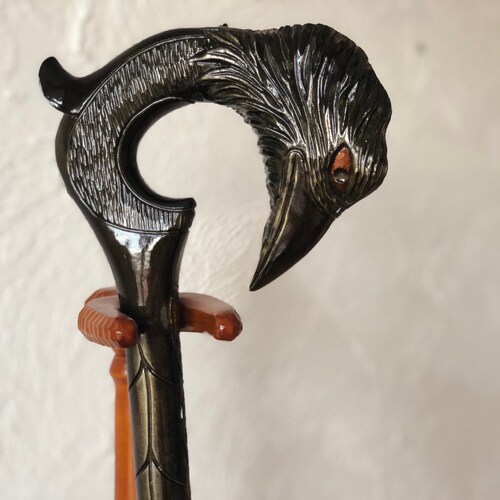 Raven Walking Cane Raven Black Walking Stick Raven Walking - Etsy Australia