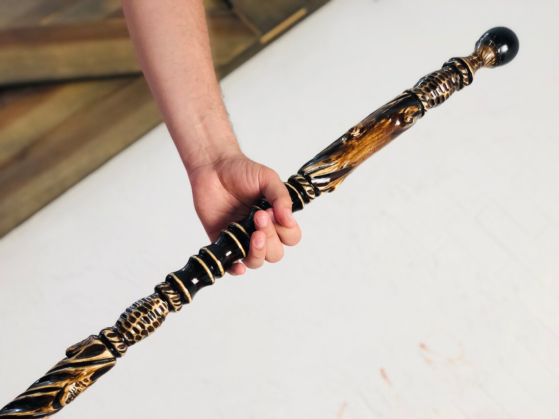 Magic staff larp wizard staff hiking sticks mage staff | Etsy