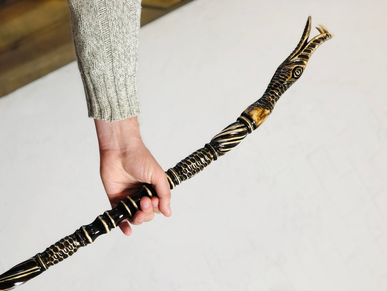 Hiking Staff Snake Wizard Staff Snake Hiking Stick Trekking | Etsy