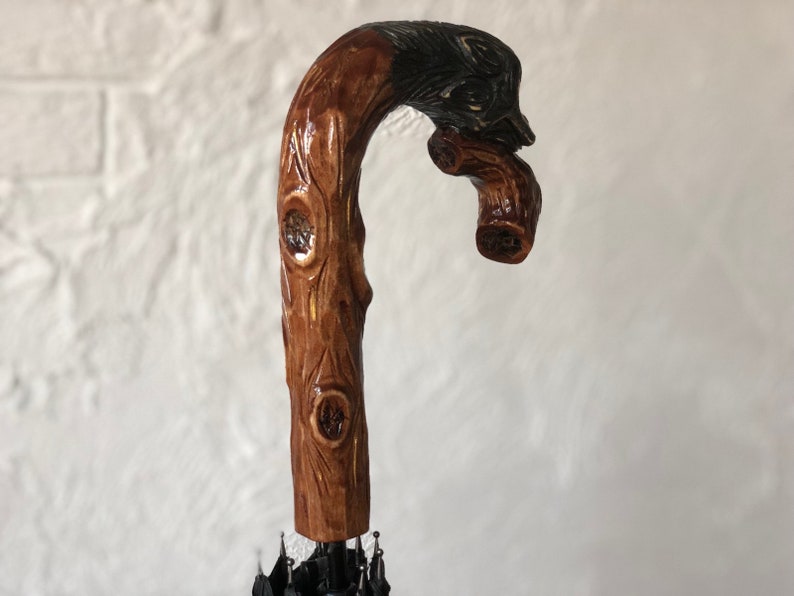 Unique Umbrella Hand Carved Umbrella for Men Custom Umbrella | Etsy
