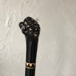 Walking Cane Fist Wakking Stick Fist Cane Carved Walking Stick Handmade ...