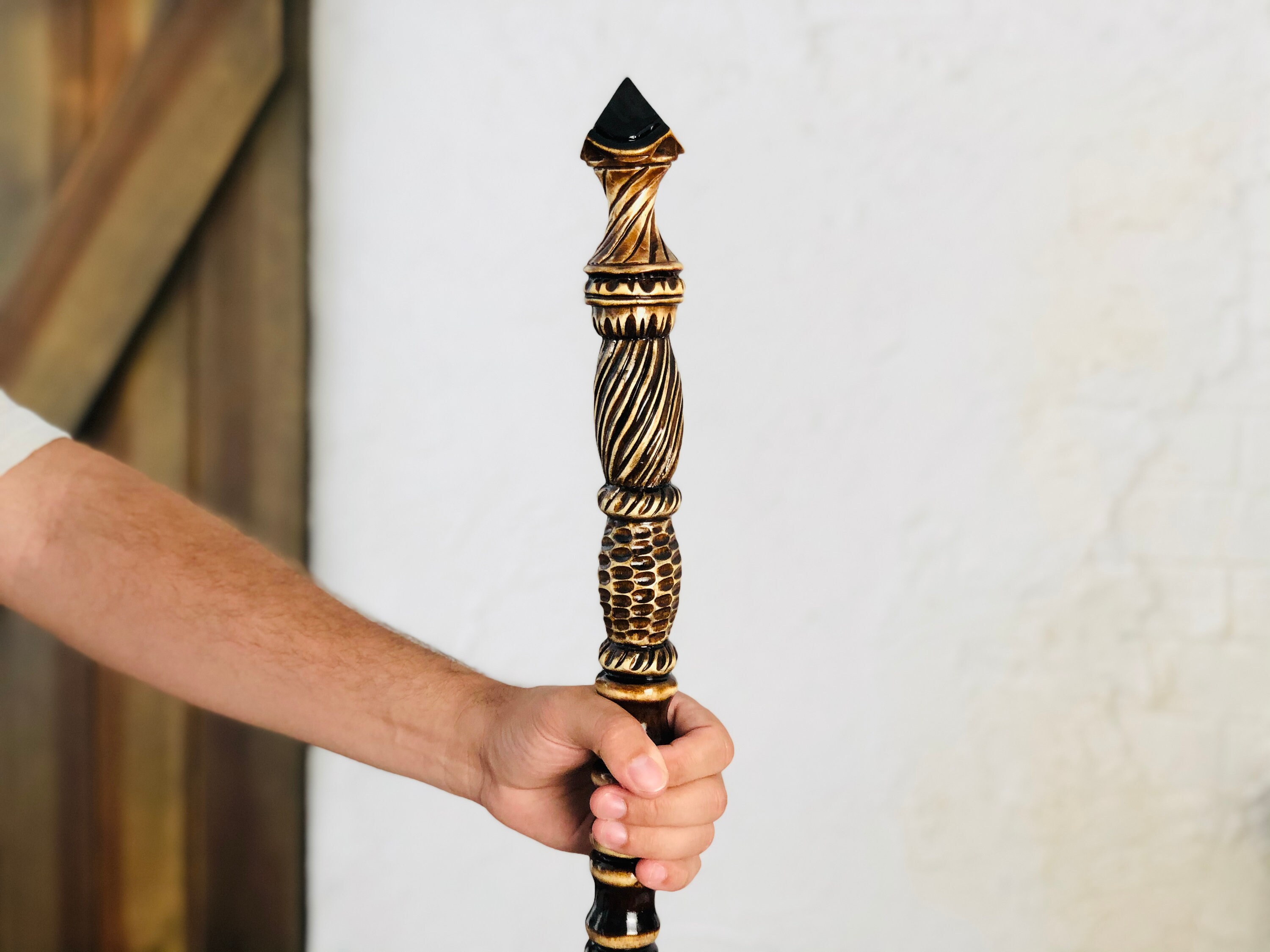 Walking staff Larp staff Wizard staff Hiking staff Mage | Etsy