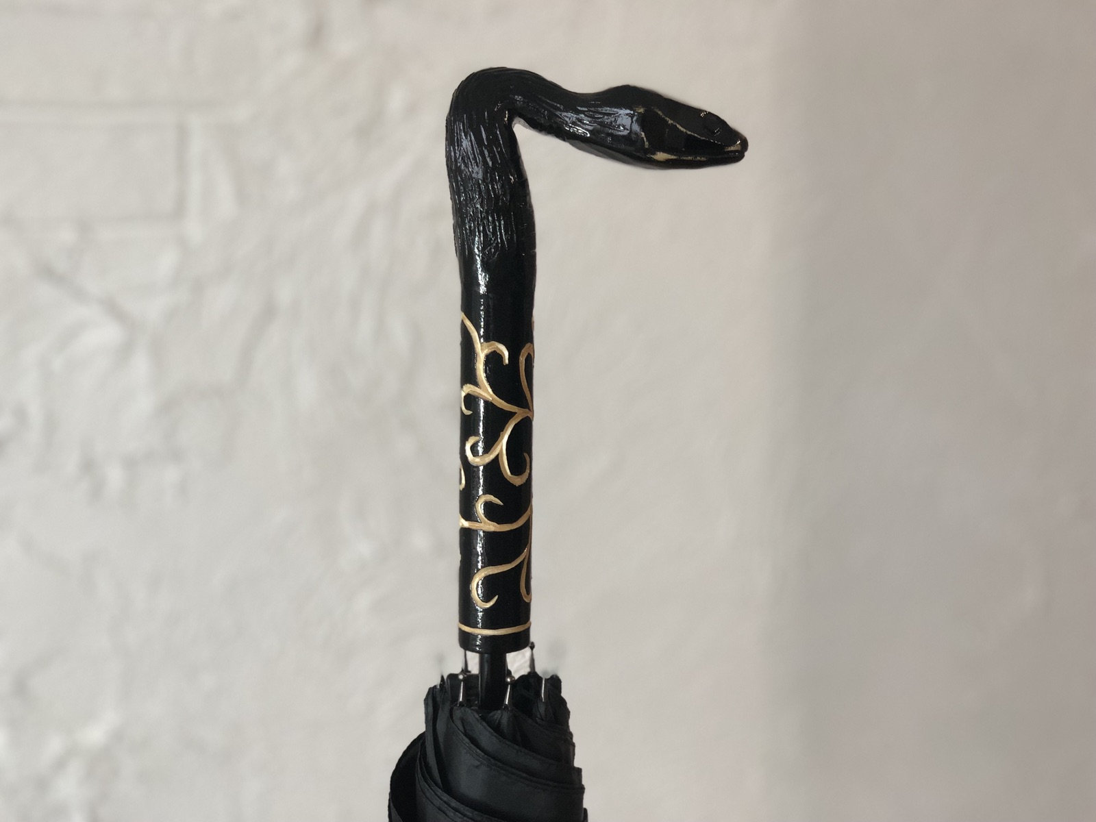 Hand Carved Wooden Umbrella Serpent Design Umbrella Snake | Etsy