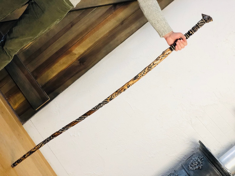 Hiking Staff Snake Wizard Staff Snake Hiking Stick Trekking - Etsy