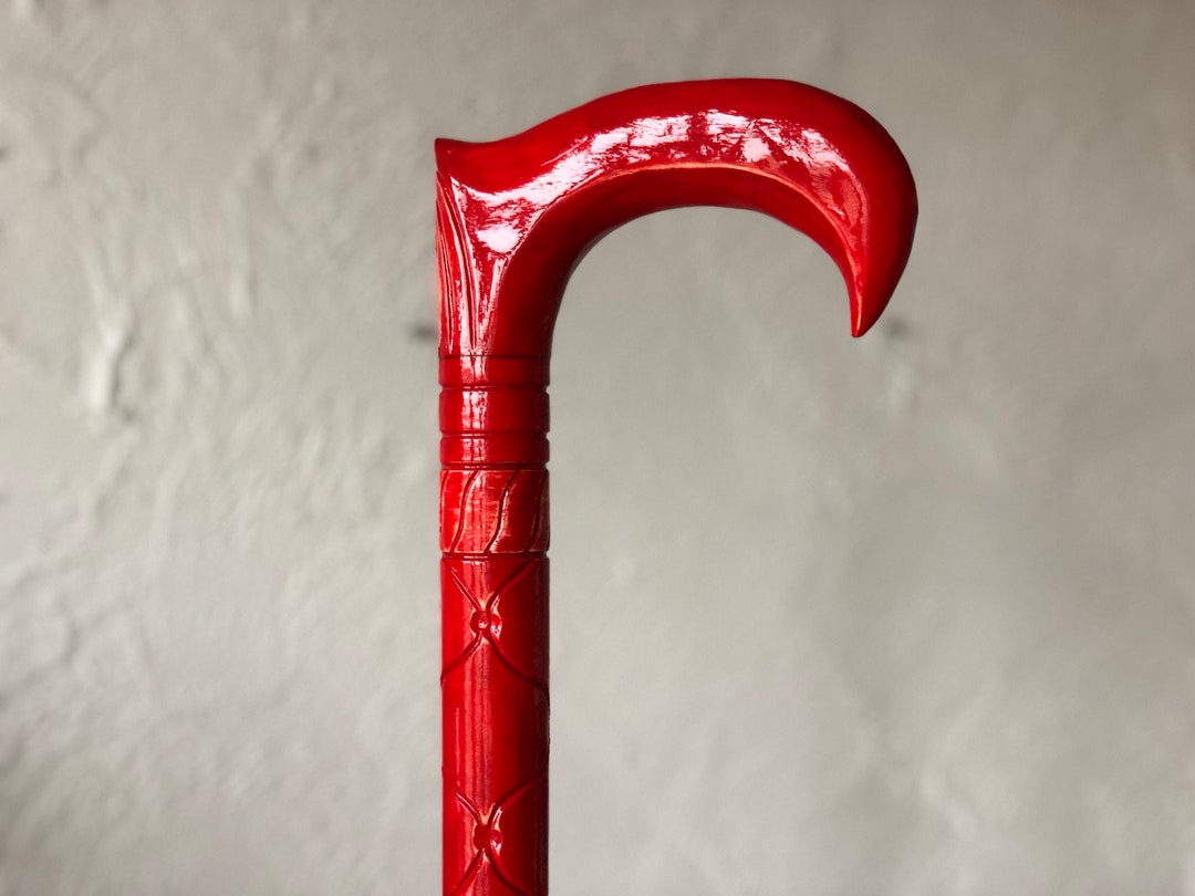 Custom Walking Cane Red Walking Cane Wooden Walking Stick Cane for ...