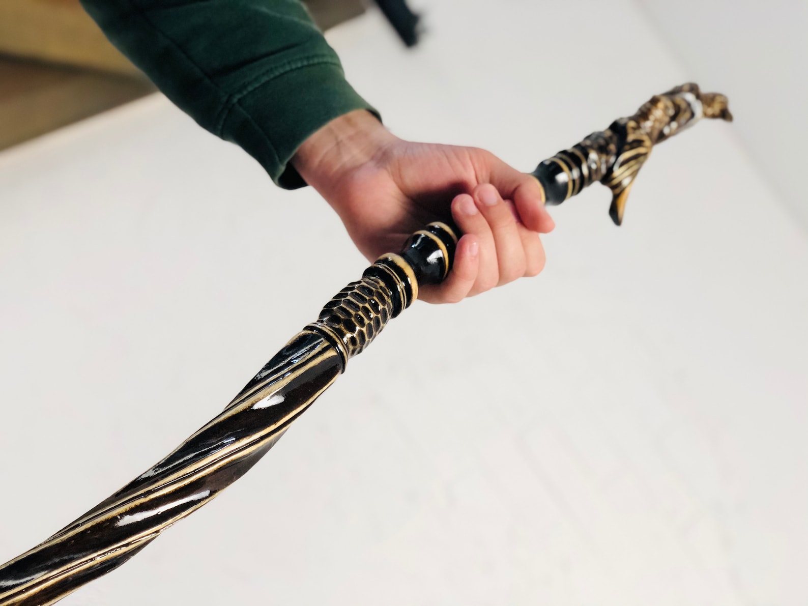 Wooden hiking stick Wizard staff Hiking staff Mage staff | Etsy