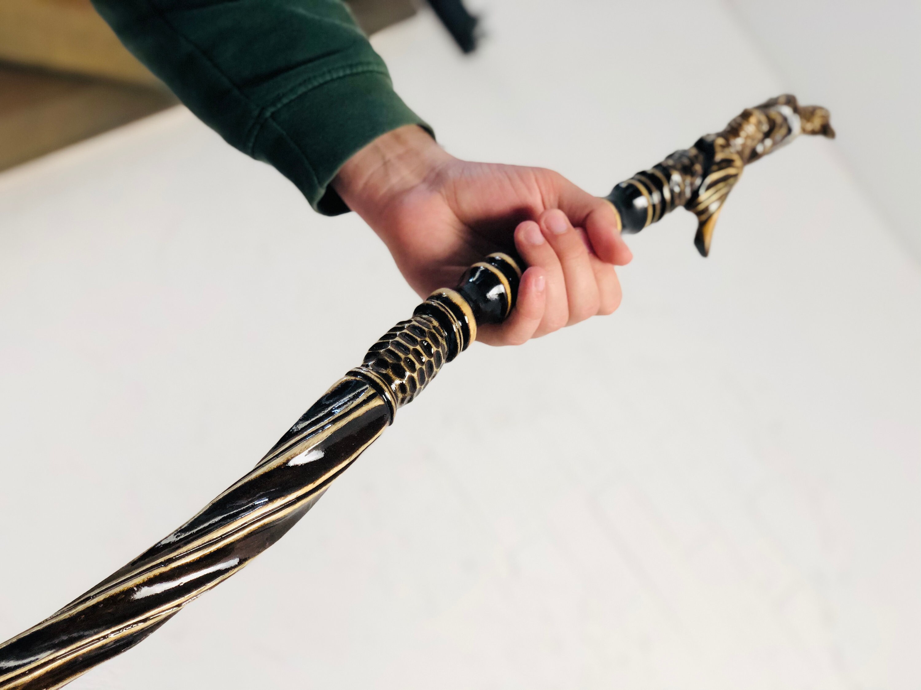 Wooden hiking stick Wizard staff Hiking staff Mage staff | Etsy