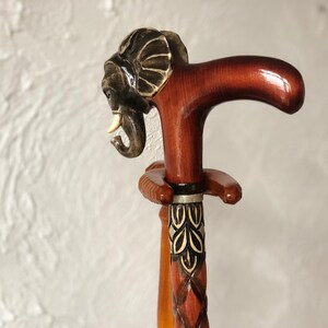 Wood Walking Cane Elephant - Etsy