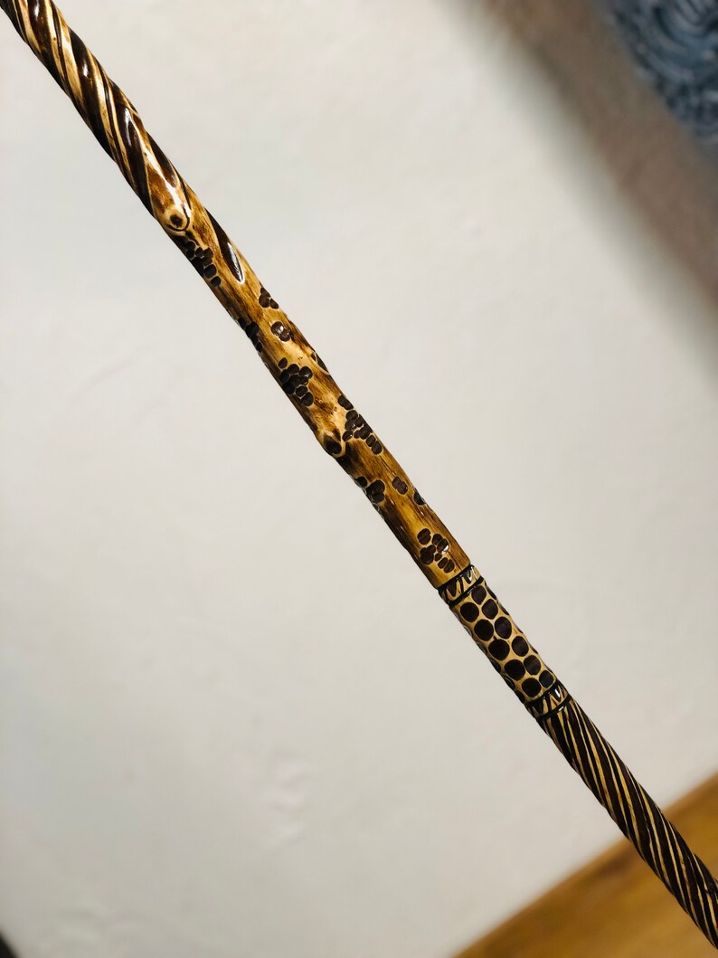 Mage Staff Wooden Hiking Stick Wizard Staff Handmade | Etsy