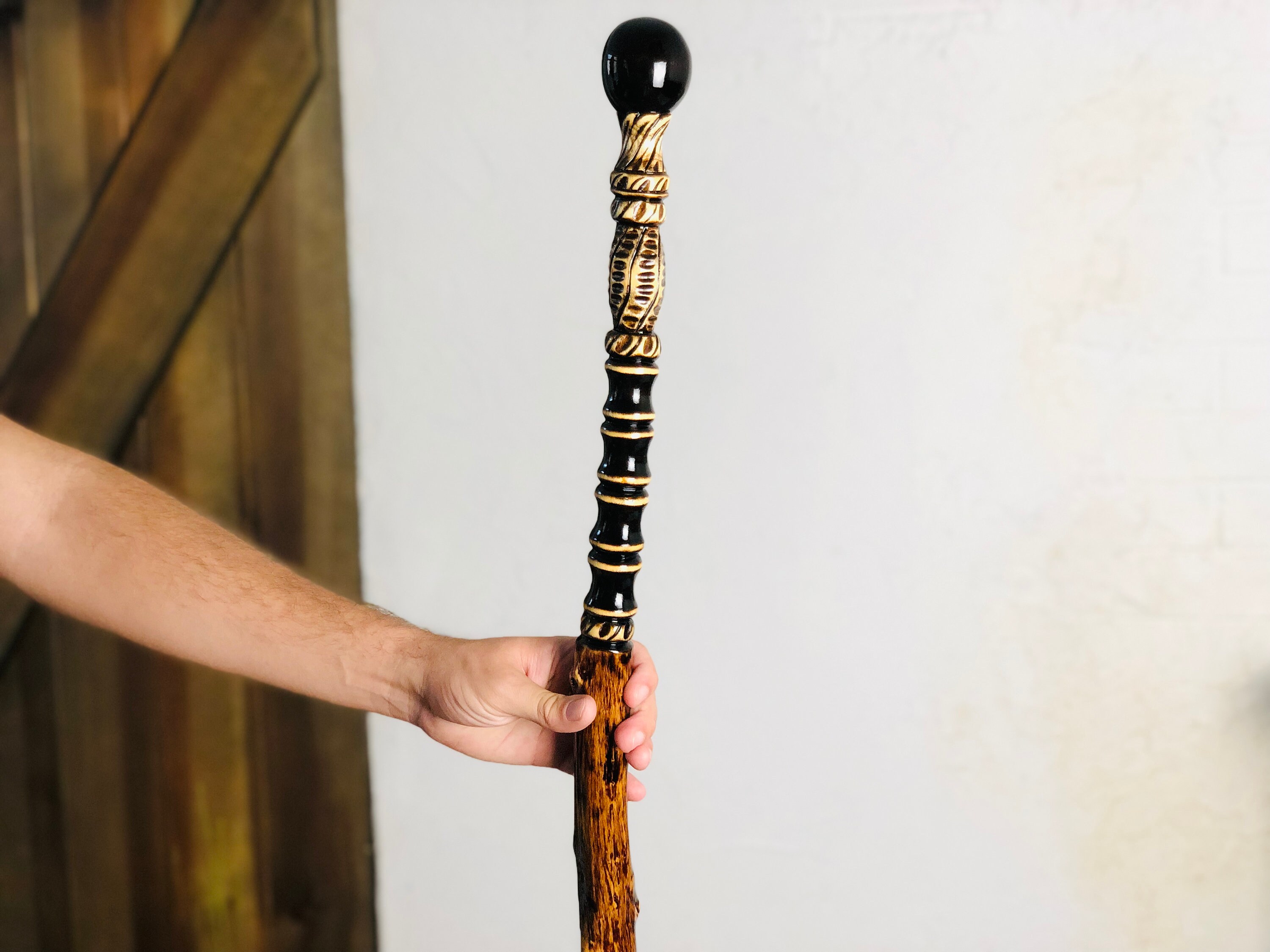 Wooden Staff, Wizard Staff, Rune Staff - Etsy