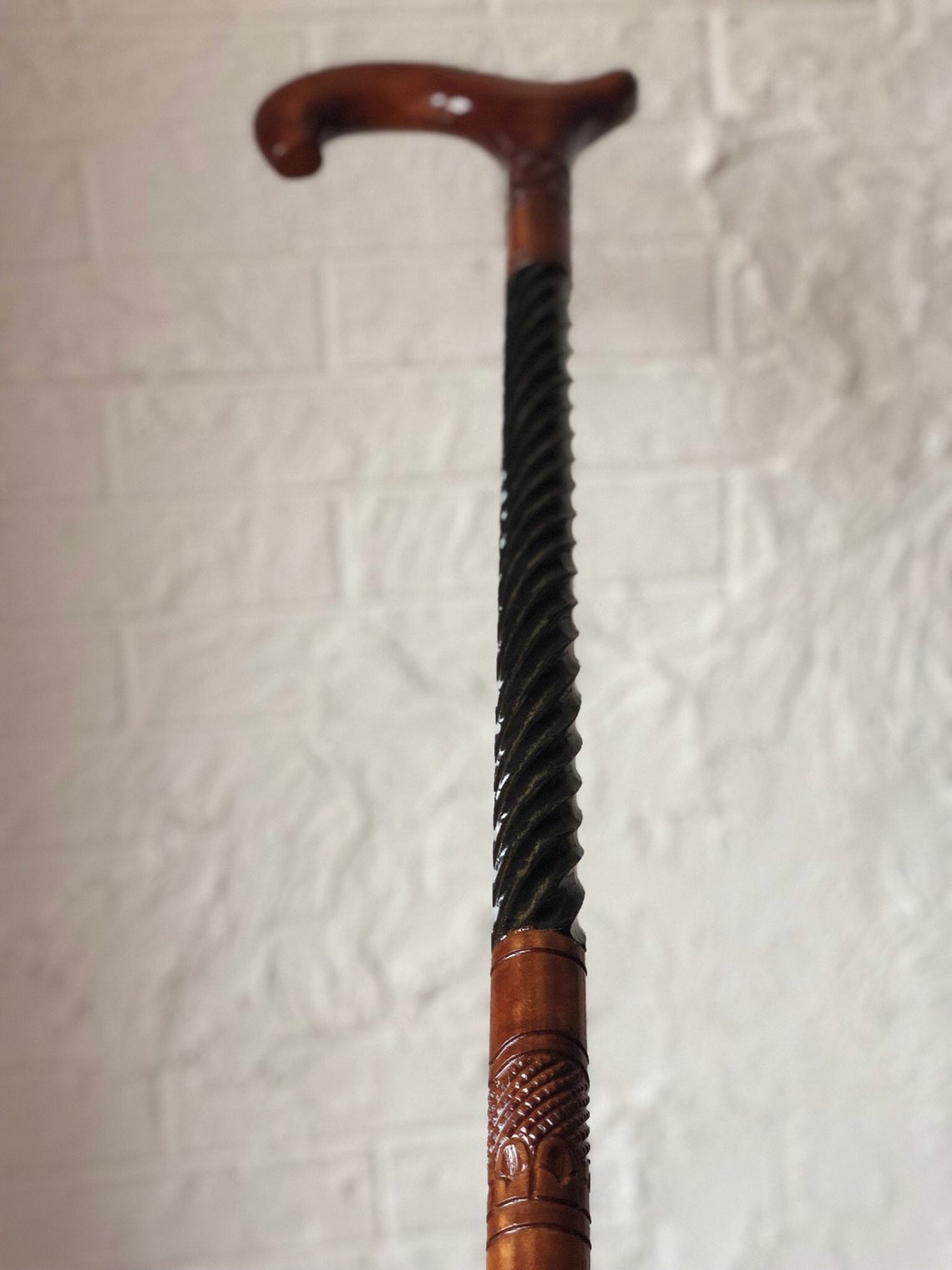 Carved Cane Wooden Walking Cane Walking Stick Cane Hand Carved - Etsy