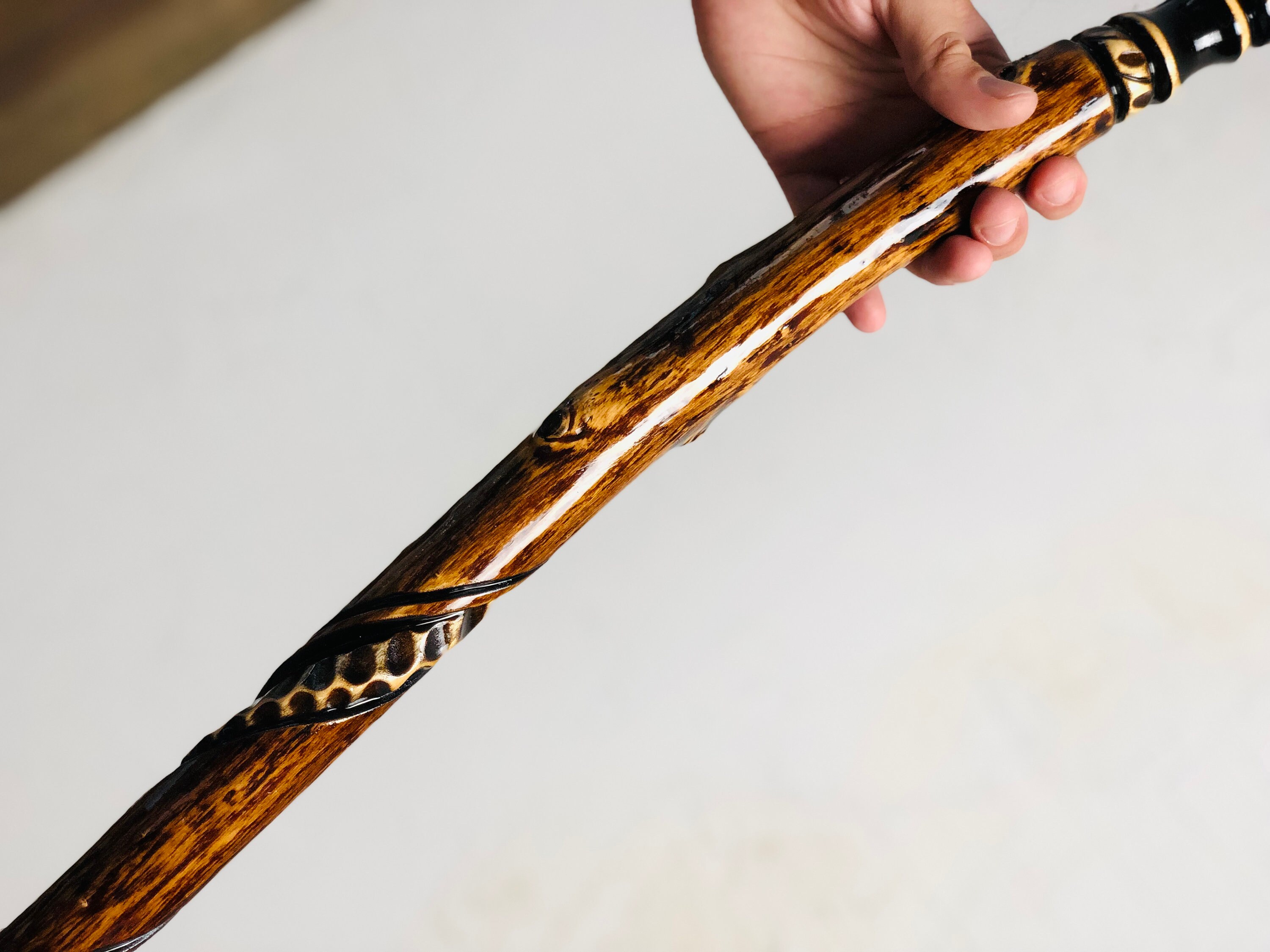 Wooden Staff Wizard Staff Rune Staff | Etsy