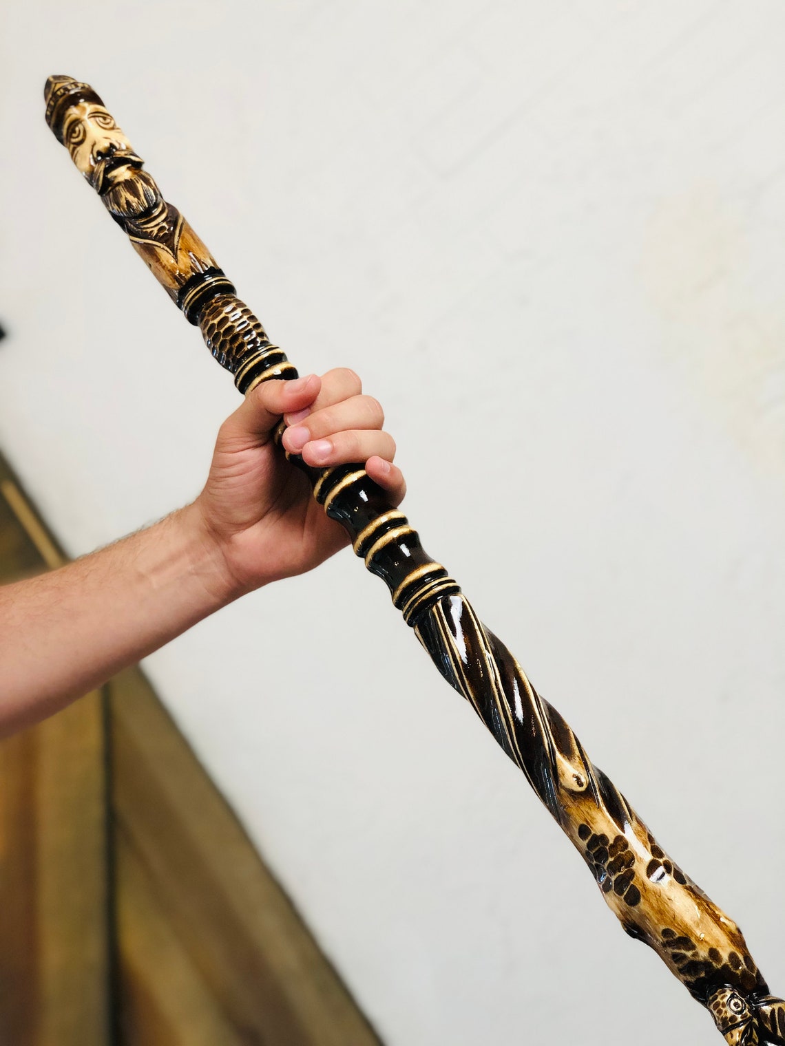 Wizard staff mage staff walking staff magic staff hiking | Etsy