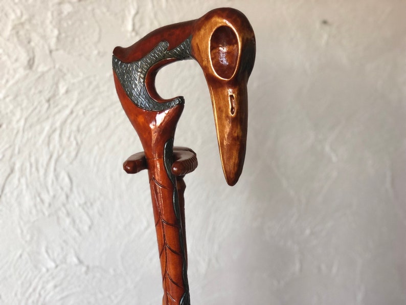 Custom Walking Cane Raven Skull Carved Walking Cane for Men - Etsy