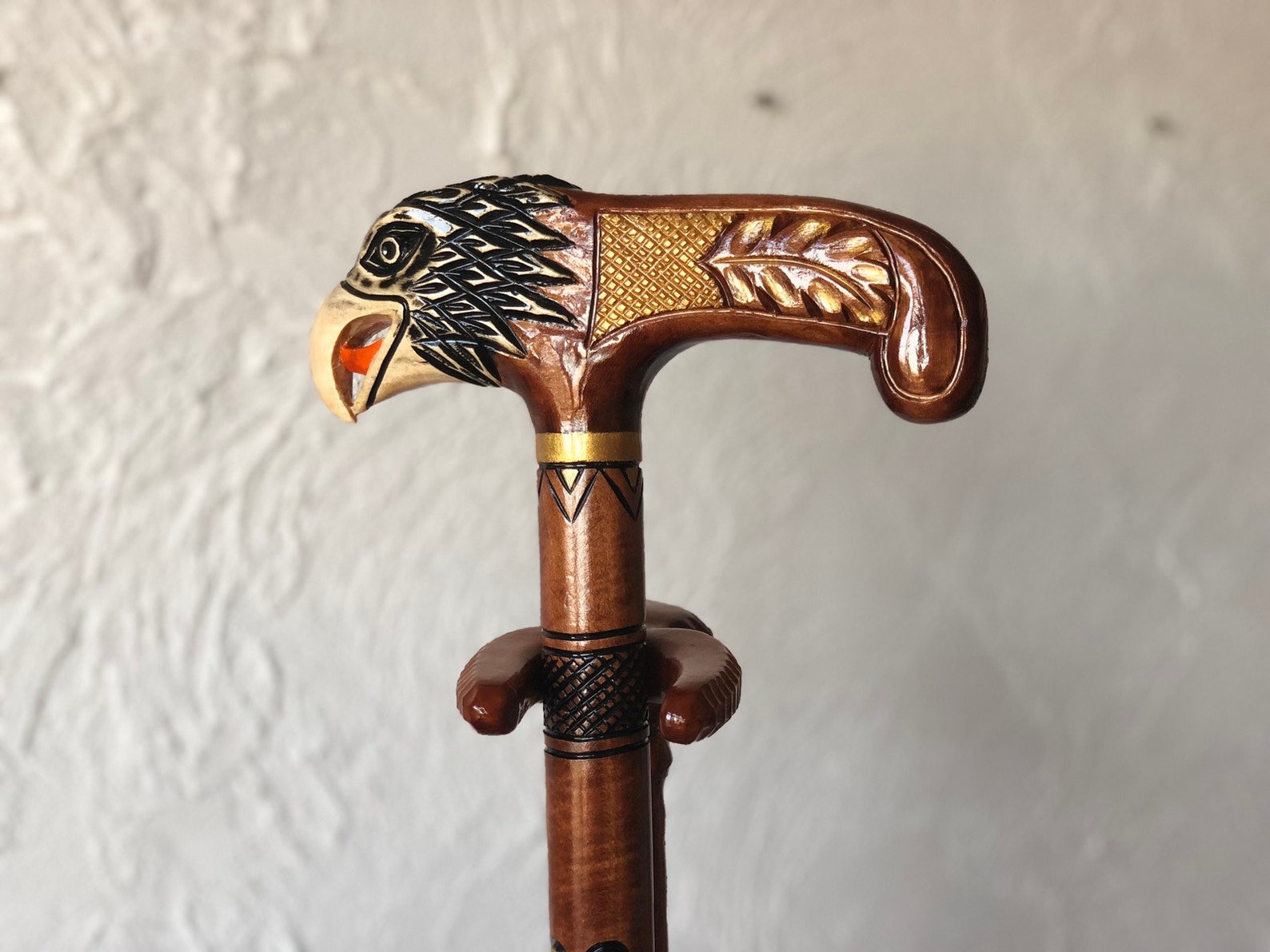 Carved Walking Cane Eagle Canes and Walking Sticks - Etsy