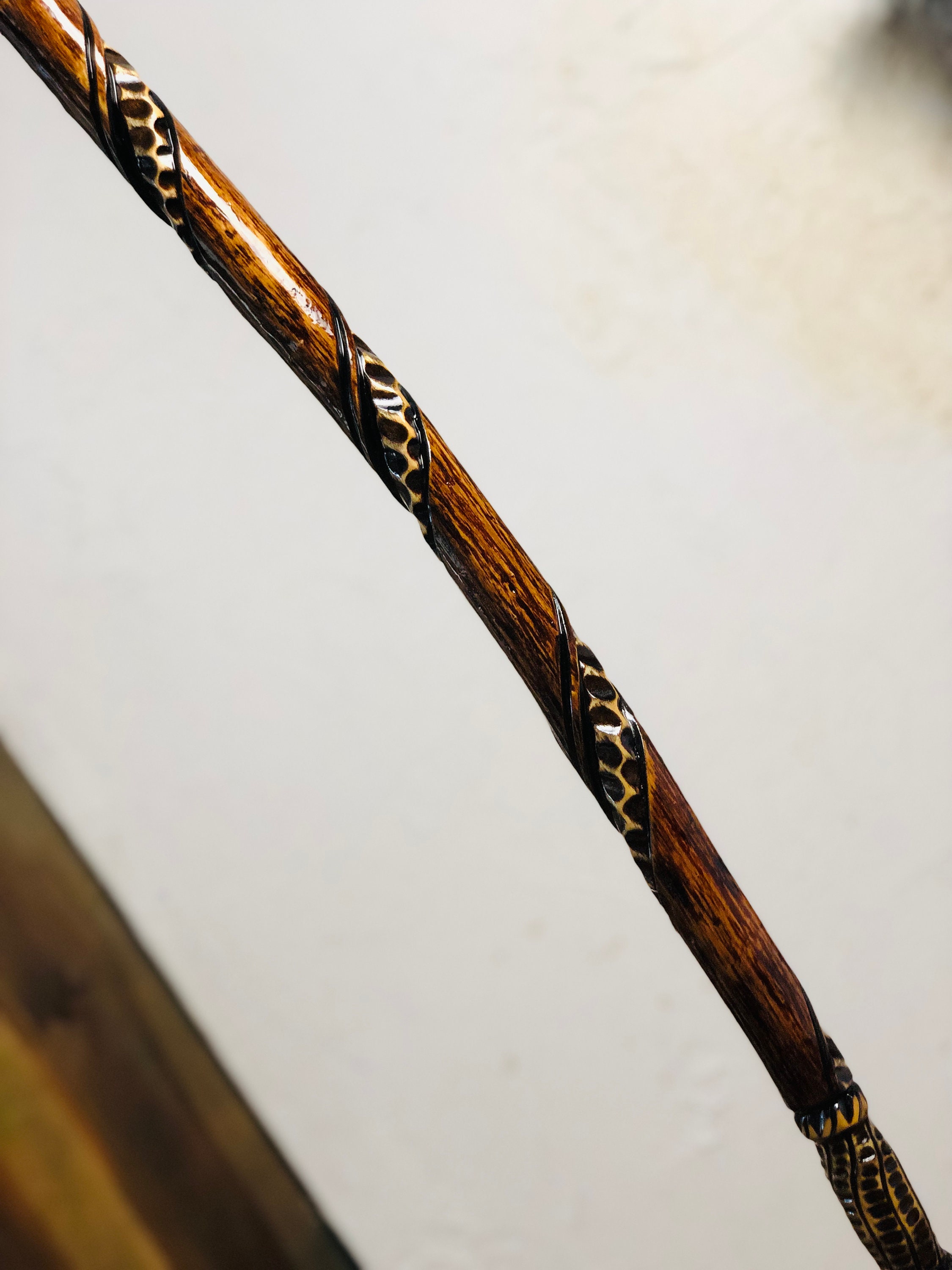 Wooden Staff Wizard Staff Rune Staff | Etsy