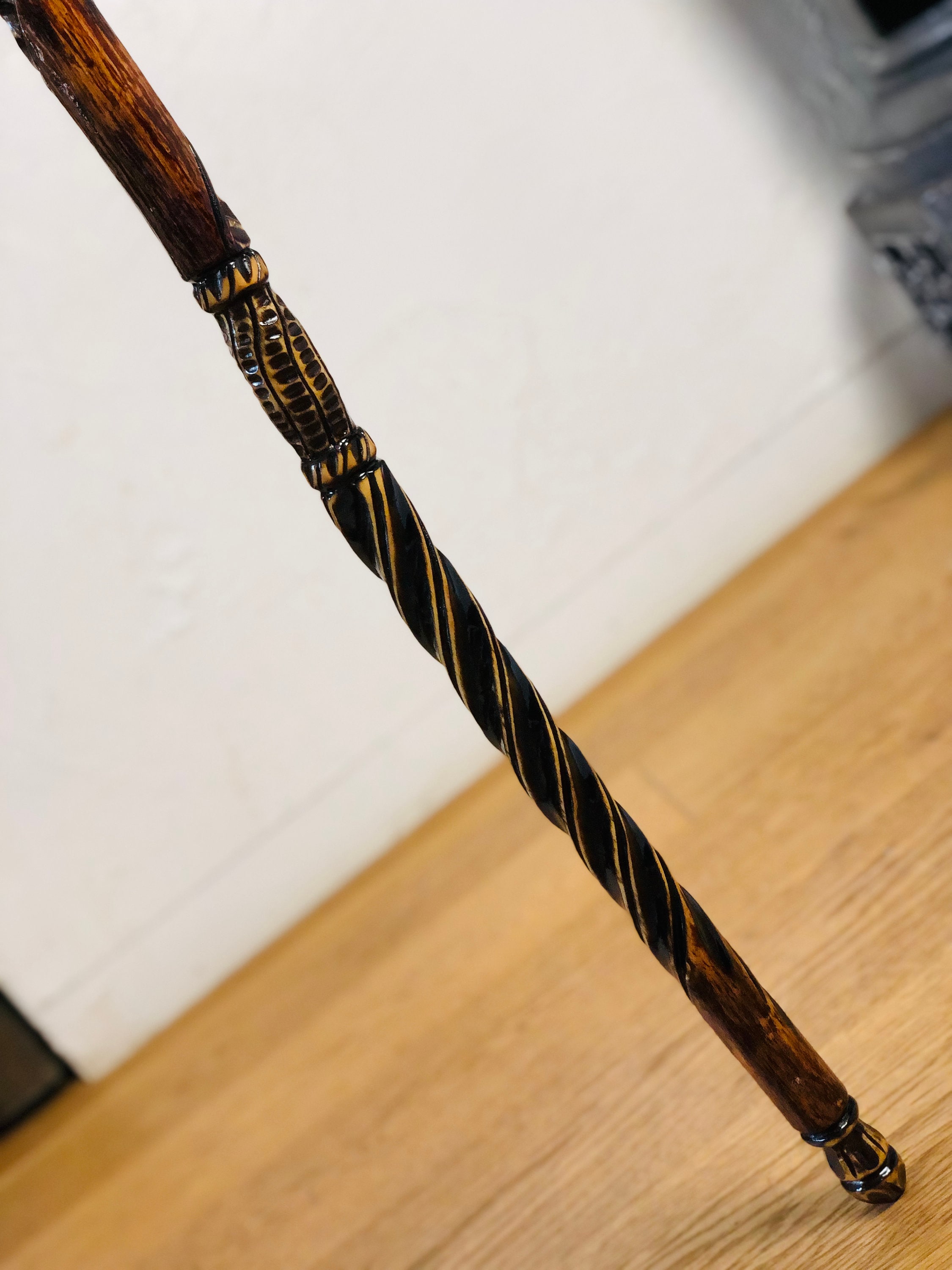 Wooden Staff Wizard Staff Rune Staff | Etsy