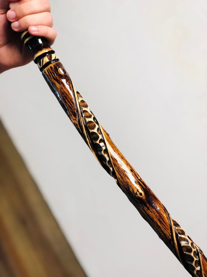 Larp Staff Hiking Pole Wizard Staff Hiking Staff Mage - Etsy