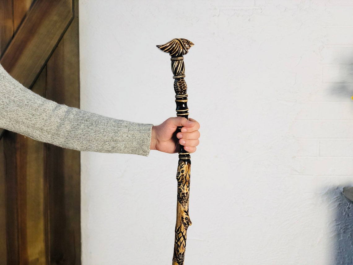 Hiking Staff Snake Wizard Staff Snake Hiking Stick Trekking - Etsy