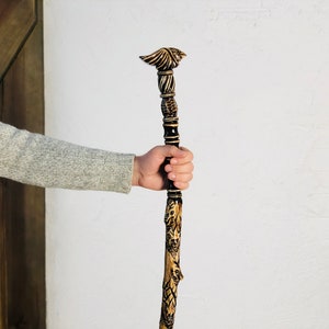 Hiking Staff Snake, Wizard Staff, Snake Hiking Stick, Trekking Staff ...