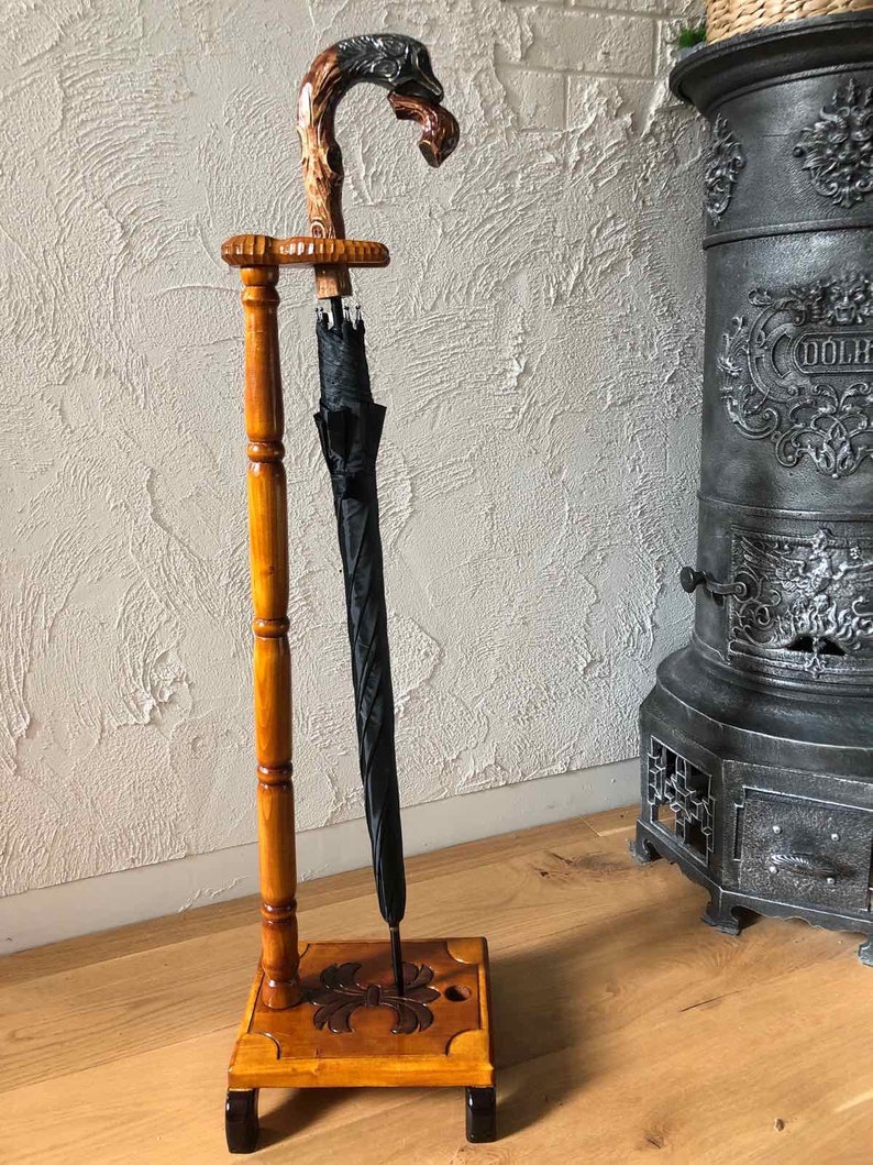Unique Umbrella Hand Carved Umbrella for Men Custom Umbrella | Etsy