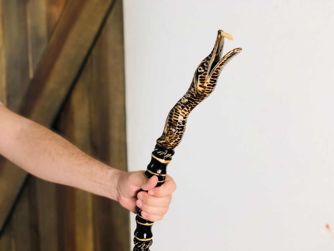 Wizard walking stick Wizard staff Wooden hiking staff Larp | Etsy