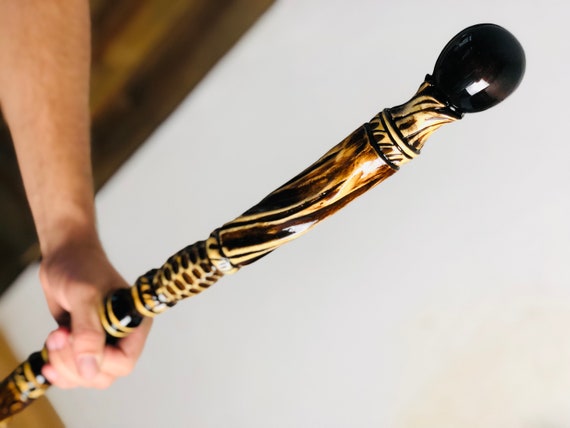 Larp Staff Hiking Pole Wizard Staff Hiking Staff Mage - Etsy