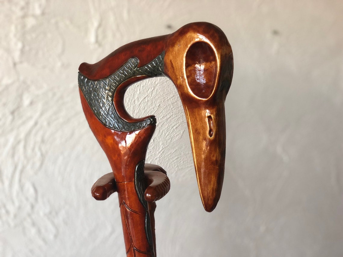 Custom walking cane Raven Skull carved walking cane for men | Etsy