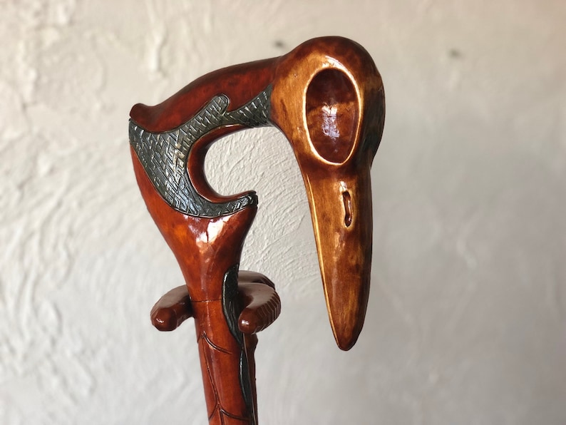 Custom Walking Cane Raven Skull Carved Walking Cane for Men - Etsy