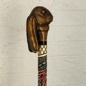 Wood Walking Cane Rabbit Handmade Walking Stick Victorian Cane | Etsy