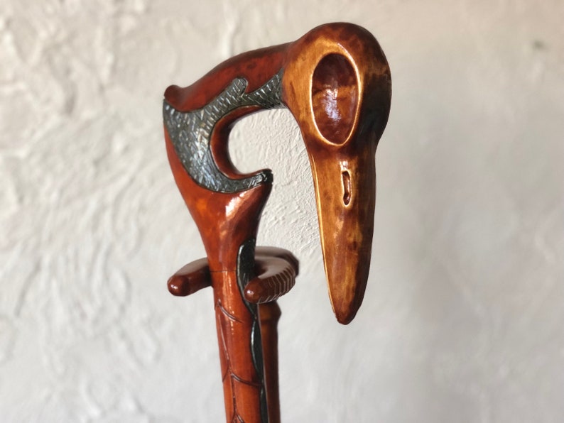 Custom Walking Cane Raven Skull Carved Walking Cane for Men | Etsy