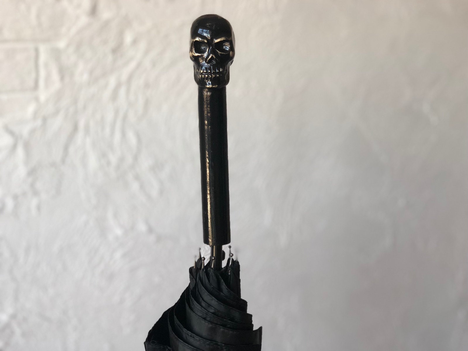 Umbrella carved handle skull Umbrella wooden handle Unique | Etsy