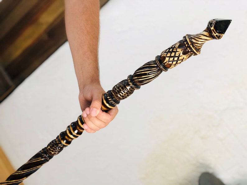 Walking Staff Larp Staff Wizard Staff Hiking Staff Mage - Etsy